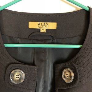 Alex Marie | Jackets & Coats | Alex Marie Brown Wool Cropped Open Front ...